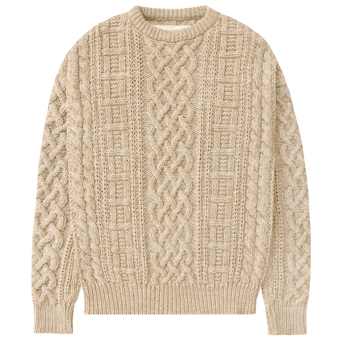 Ivy Cable Knit Sweater Heather Beige - Unisex - Made in Canada ...