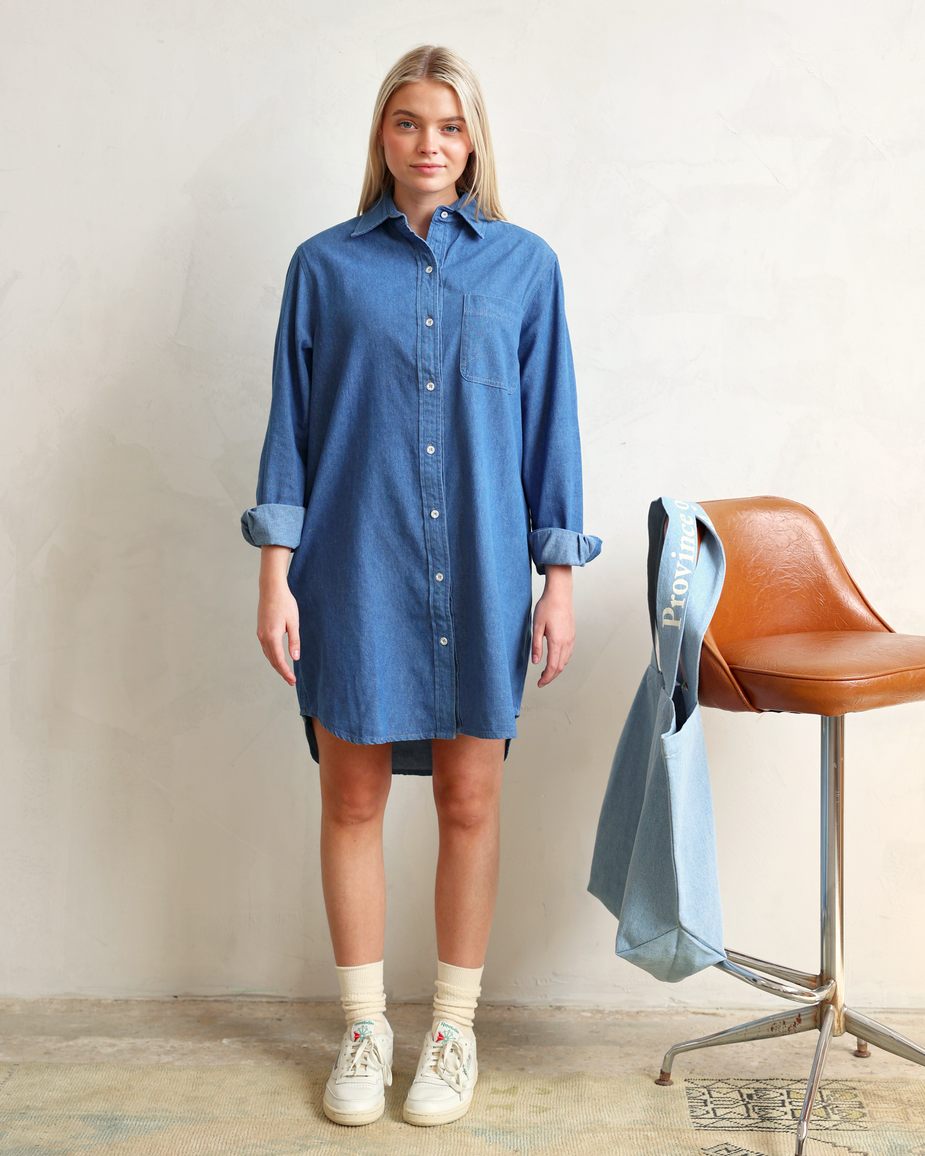 Dark Wash Denim Dress - Made in Canada - Province of Canada