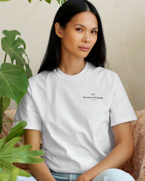 Left Chest Logo Tee White - Unisex – Province of Canada