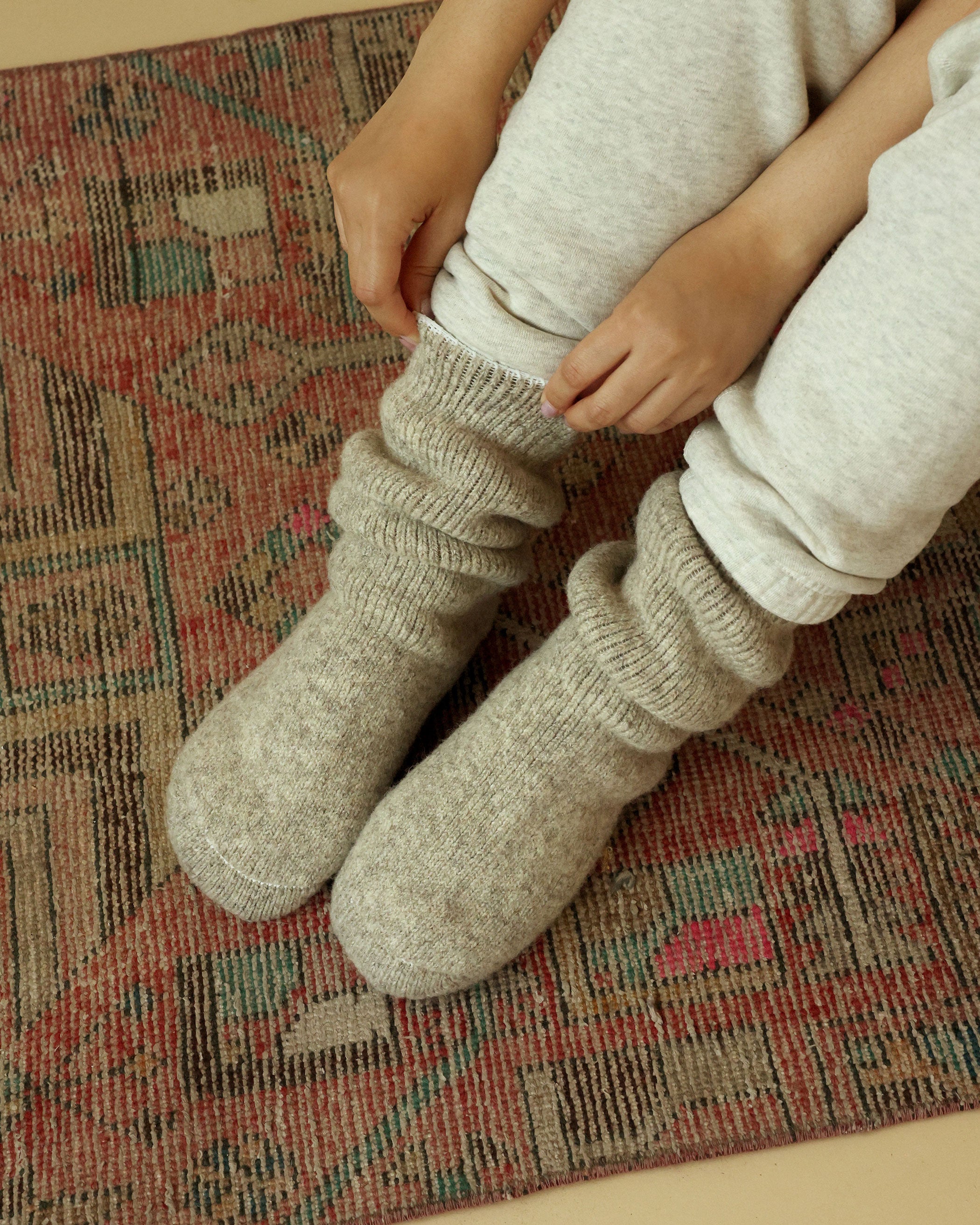 Long Slipper Sock Natural – Province of Canada