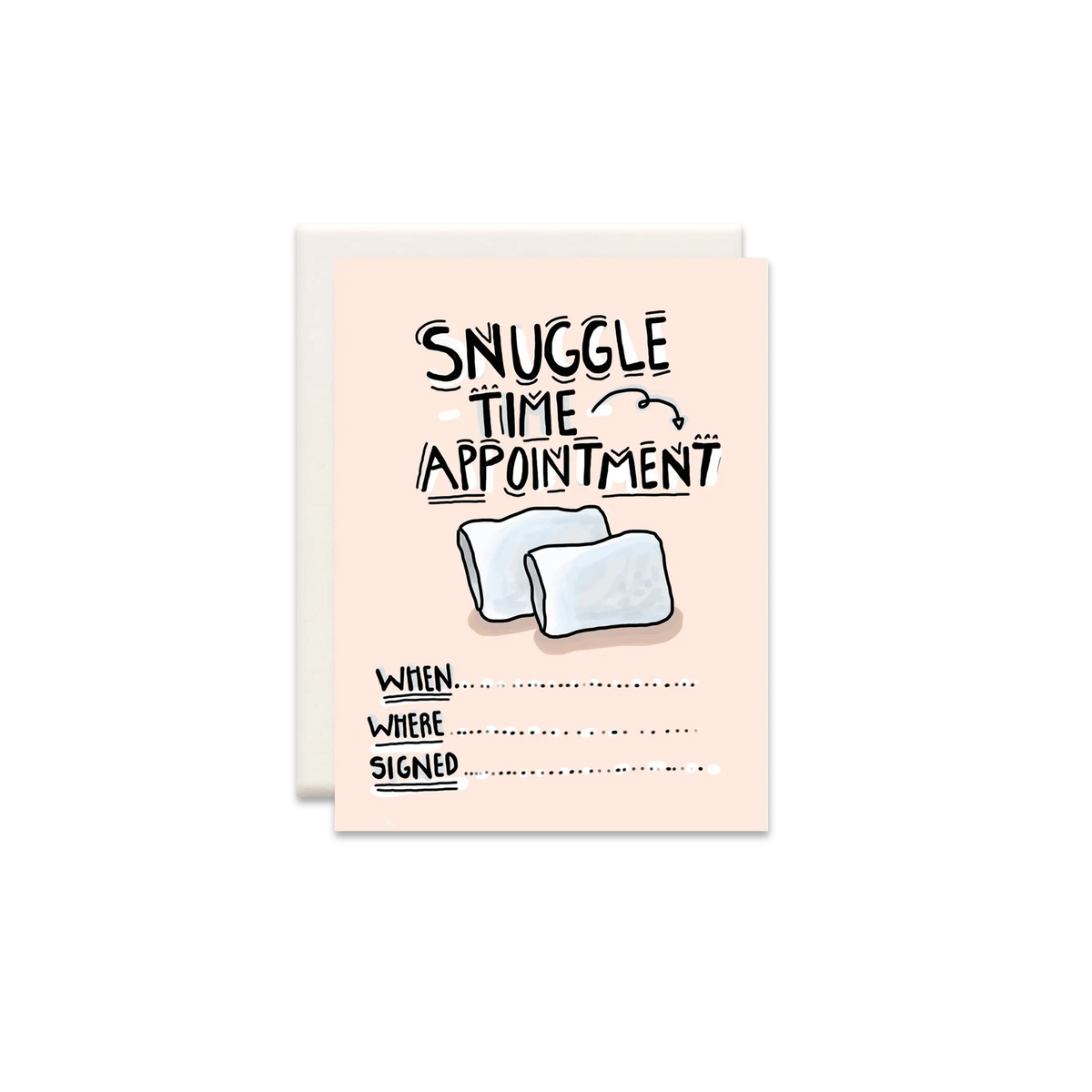 Pink Snuggle Time Appointment Greeting Card – Province of Canada