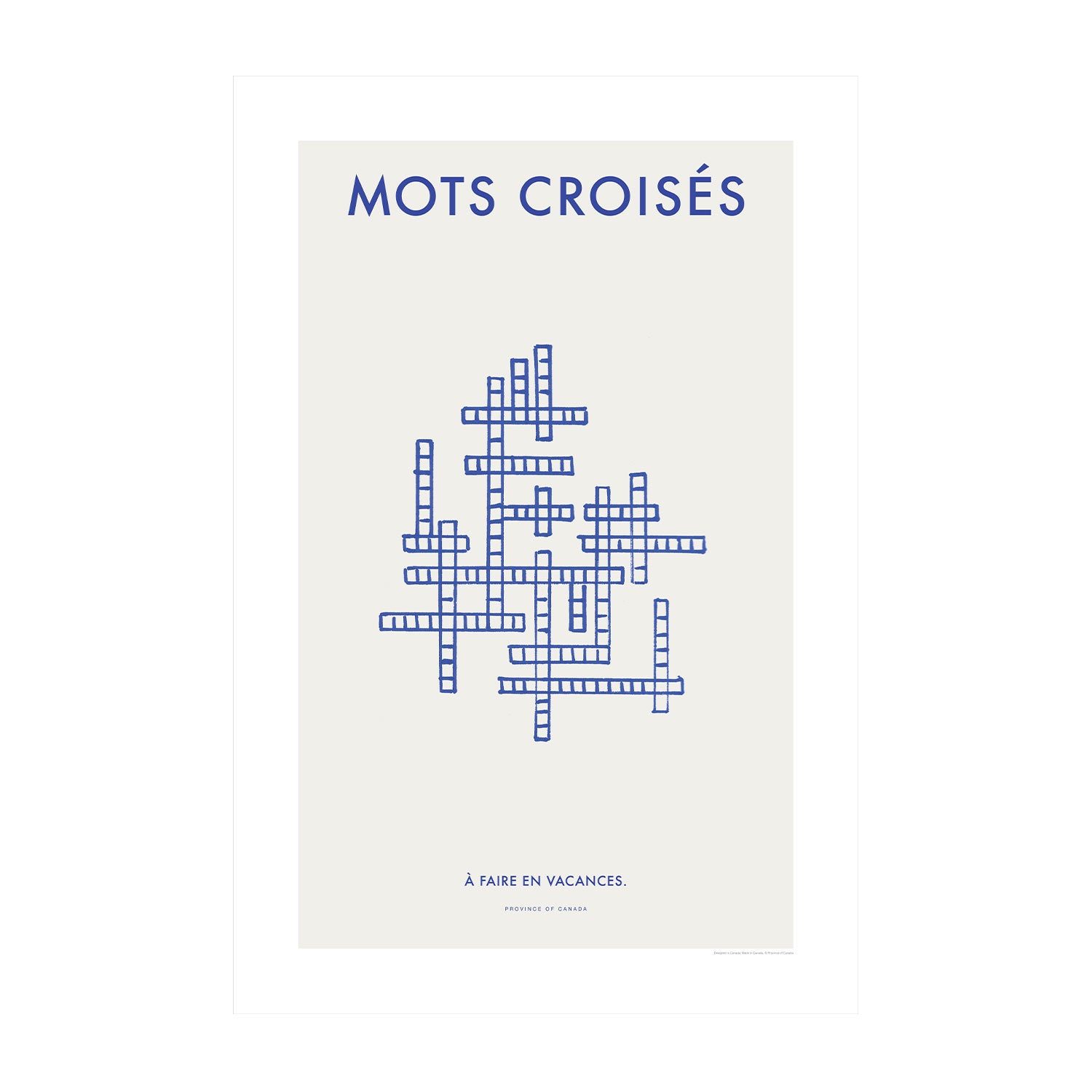 Mots Croises Print – Province of Canada